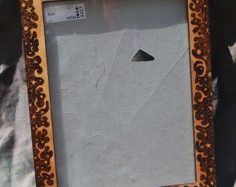 Wood burned frame | Etsy