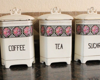 Vintage canister set | Etsy