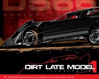 Dirt late model | Etsy