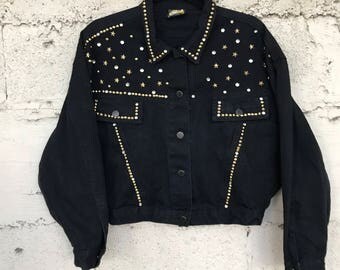 Studded Levi's Denim Jacket Oversize Boyfriend Fit