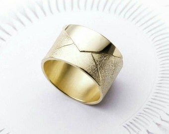 Wide wedding ring | Etsy