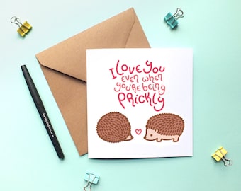 Hedgehog valentine | Etsy