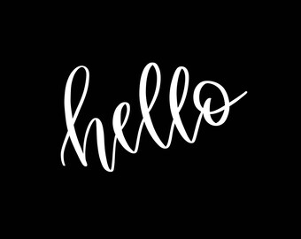 Hello print | Etsy