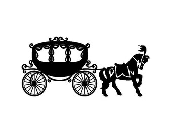 Horse carriage decal | Etsy