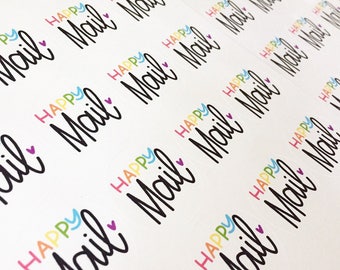 Happy mail stickers | Etsy