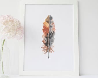 Feather poster | Etsy
