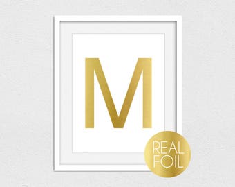 Gold letter m | Etsy