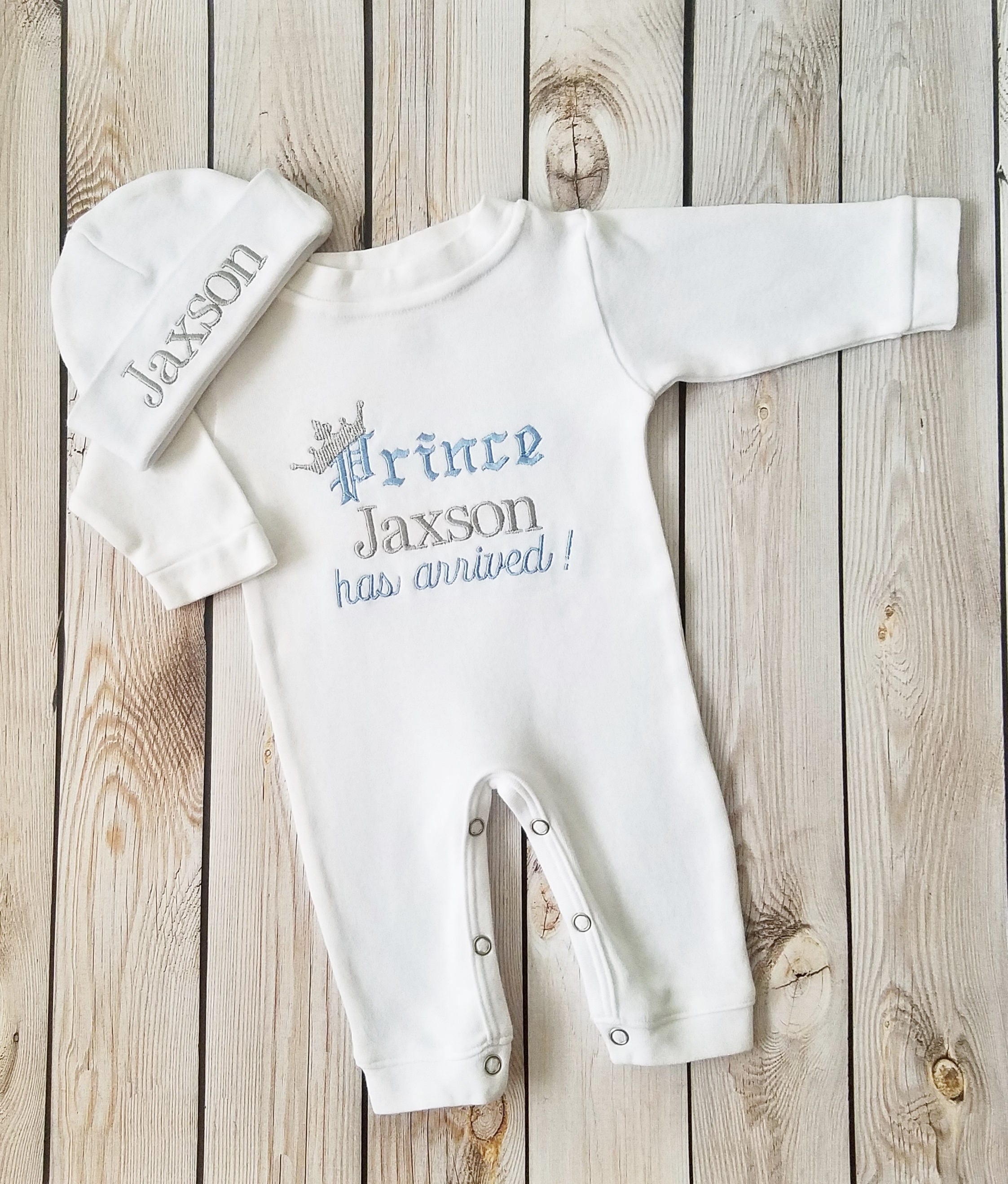 Baby Boy Coming Home Outfit Monogrammed Baby Boy Prince