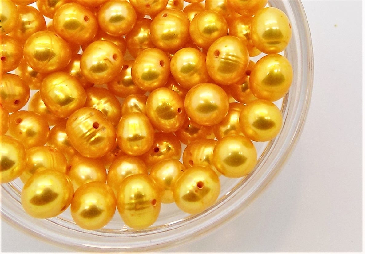 Yellow freshwater pearls; absolutely stunning, sunshine yellow ...