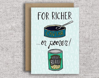 For richer or poorer | Etsy