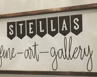 Art gallery sign | Etsy
