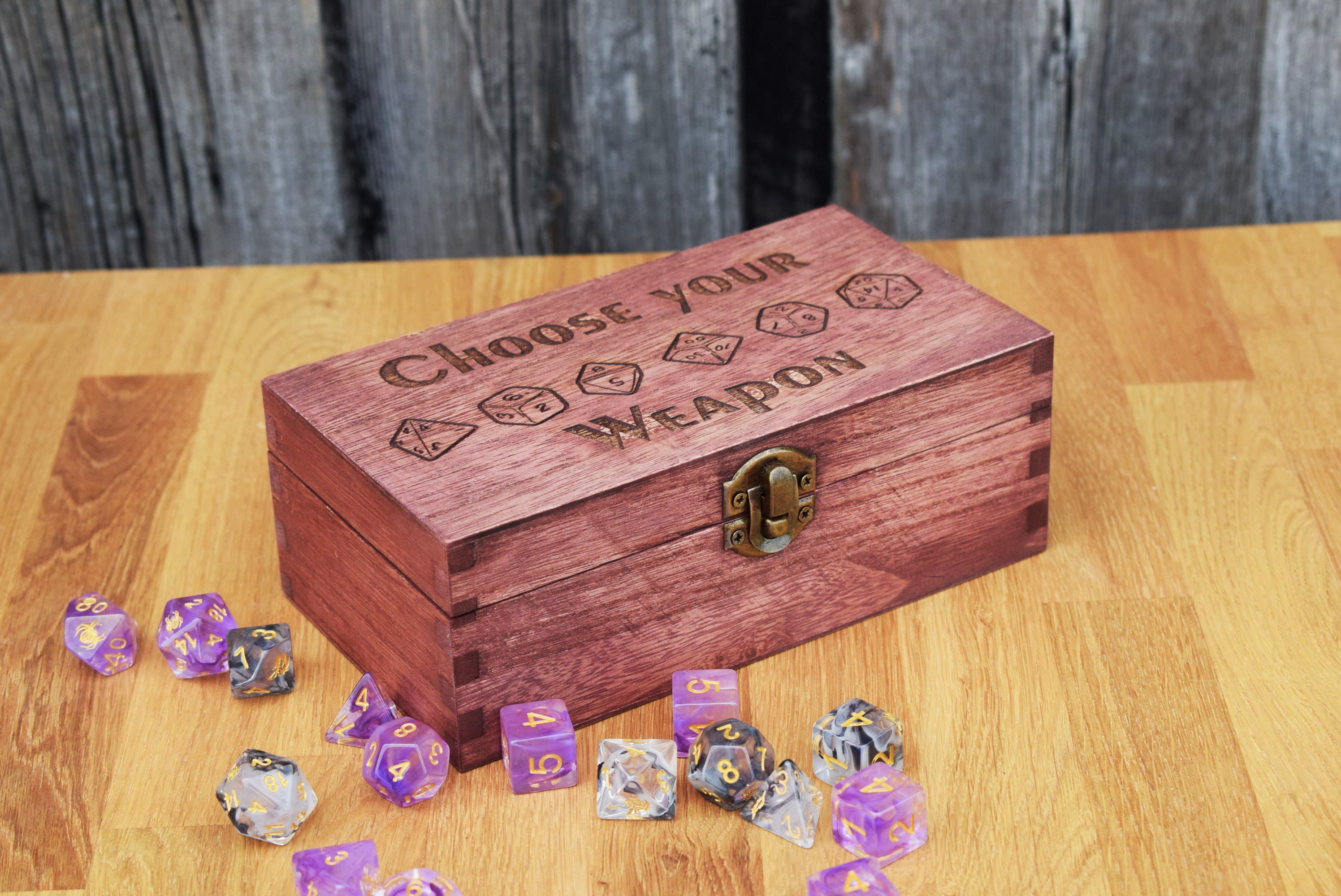 Choose Your Weapon & Dice Large Dice Box Pathfinder Dungeons