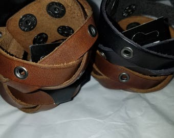 Leather cuff | Etsy