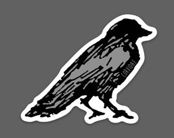 Crow sticker | Etsy