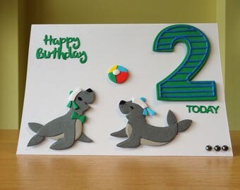 2nd birthday card | Etsy