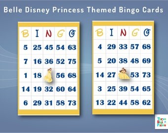 Princess bingo cards | Etsy