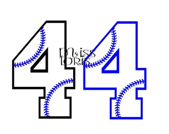 Baseball numbers svg | Etsy