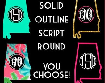 Alabama monogram | Etsy