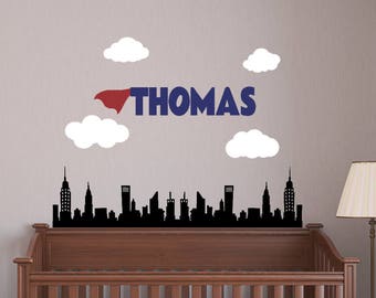 Superhero wall decal | Etsy