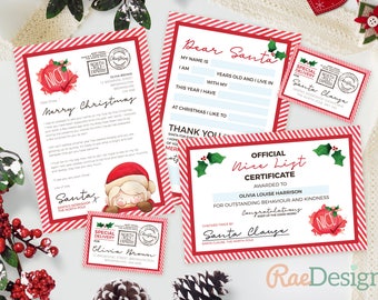 Santa Nice List Certificate Christmas Printables Naughty