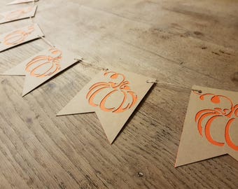Printable pumpkin Birthday Banner Pumpkin bunting banner