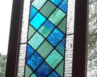 Stained glass panel | Etsy
