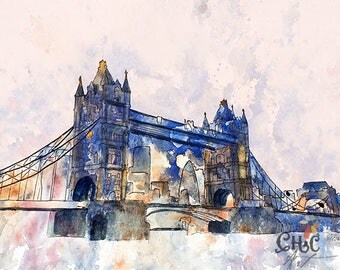 London Photography Tower Bridge England Travel Photograph