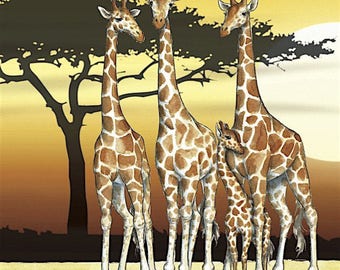 Giraffe puzzle | Etsy