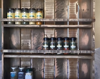 Rustic spice rack | Etsy
