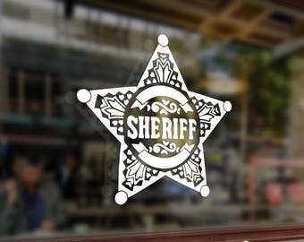 Sheriff decal | Etsy
