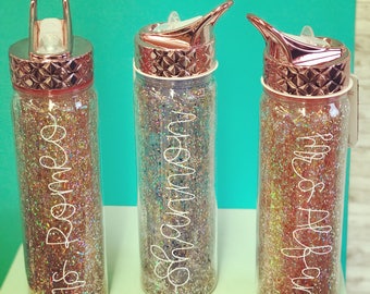 Glitter water bottle | Etsy