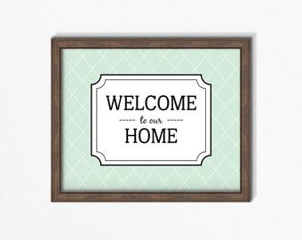 Welcome home print | Etsy