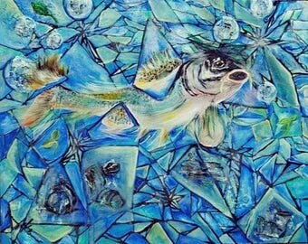 Fish painting | Etsy