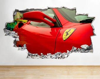 Ferrari sticker | Etsy