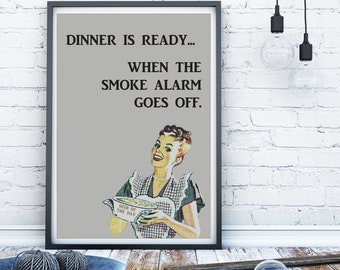 Retro kitchen poster | Etsy