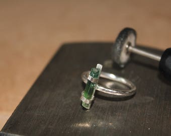 Rough gemstone ring | Etsy