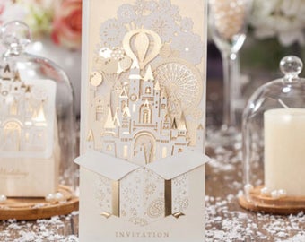 Castle invitation | Etsy