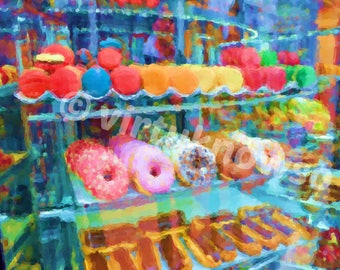 Donut art | Etsy