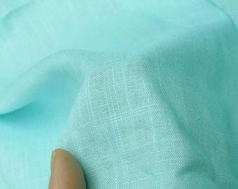 Blue linen fabric | Etsy