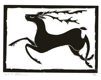 Cricket and Ivy Two Color Block Print 8x8 Unframed