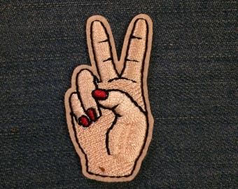 Peace sign patch | Etsy