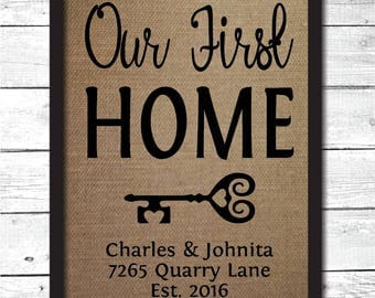 Our first home sign | Etsy