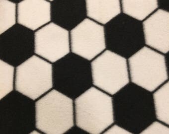 Fleece Soccer Ball Rag Quilt/Blanket Throw
