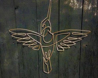 Wire bird sculpture | Etsy