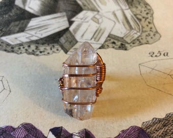 Quartz crystal ring | Etsy