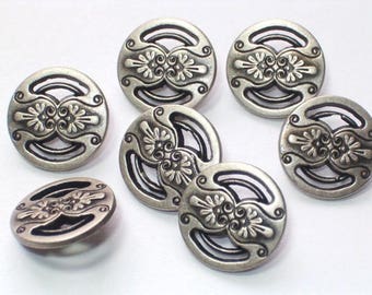 Silver buttons | Etsy