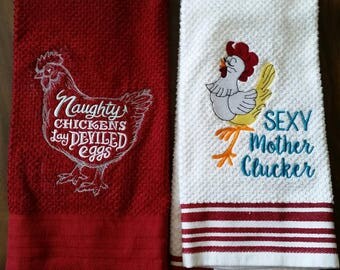 Chicken towels | Etsy
