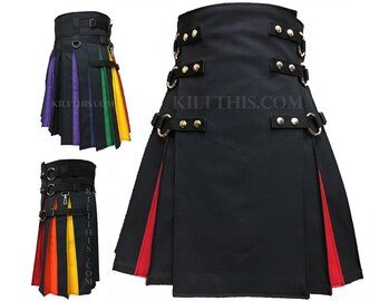 Rainbow kilt | Etsy