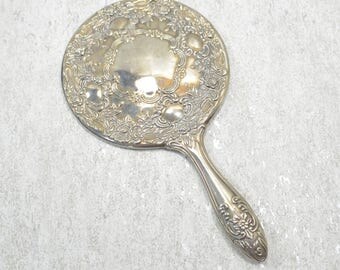 Silver hand mirror | Etsy