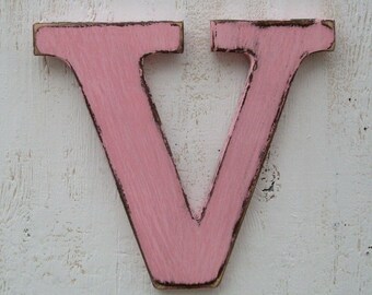 Wooden letter v | Etsy